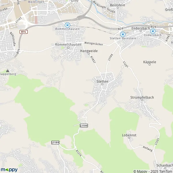 Plan Kernen im Remstal : carte de Kernen im Remstal (70734) et infos ...