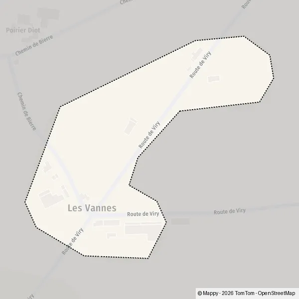 Plan Les Vannes : carte de Les Vannes, 71120 Vendenesse-lès-Charolles ...