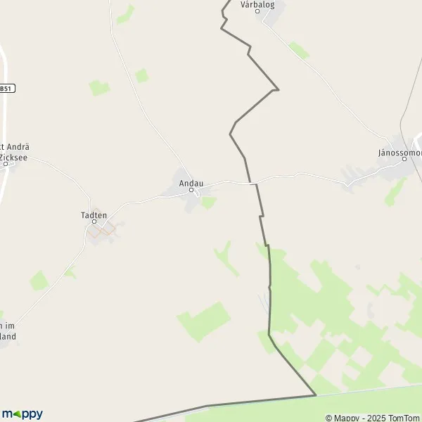 Plan Andau : carte de Andau (7161) et infos pratiques