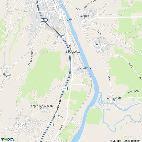 Plan Le Villars : carte de Le Villars (71700) et infos pratiques