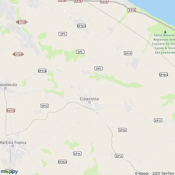 Plan Cisternino : carte de Cisternino (72014) et infos pratiques