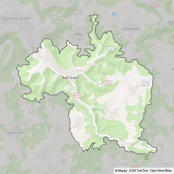 Plan Bad Urach : carte de Bad Urach (72574) et infos pratiques