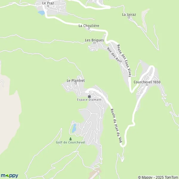 Plan Courchevel 1850 : carte de Courchevel 1850, 73120 Courchevel et infos pratiques