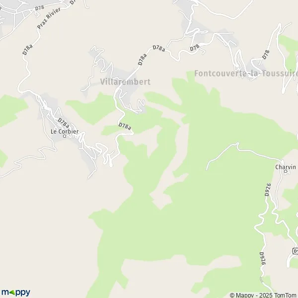 Plan Les Combes : carte de Les Combes, 73300 Villarembert et infos ...