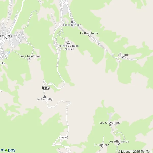 Plan Nyon du Crot : carte de Nyon du Crot, 74110 Morzine et infos pratiques