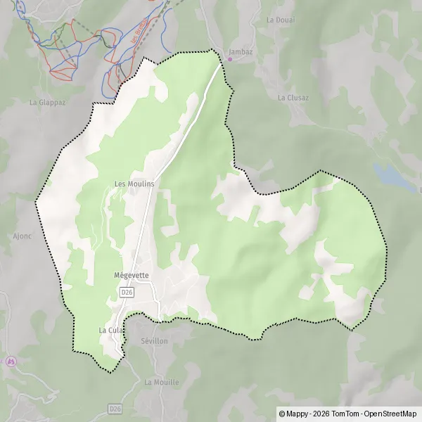 Plan Mégevette : carte de Mégevette (74490) et infos pratiques