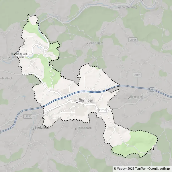 Plan Öhringen : carte de Öhringen (74613) et infos pratiques