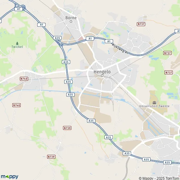 Plan Hengelo : carte de Hengelo (7551) et infos pratiques