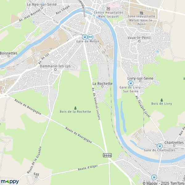 Plan La Rochette : carte de La Rochette (77000) et infos pratiques