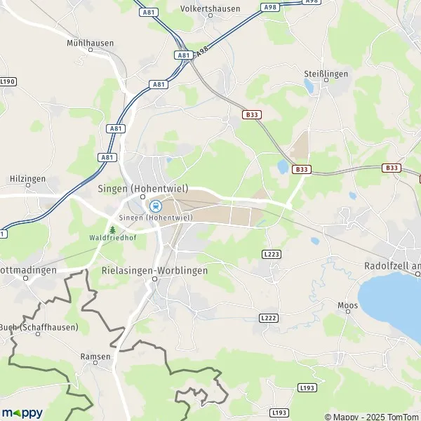 Plan Singen (Hohentwiel) : carte de Singen (Hohentwiel) (78224) et ...