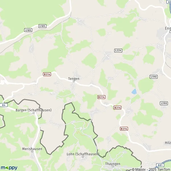 Plan Tengen : carte de Tengen (78250) et infos pratiques