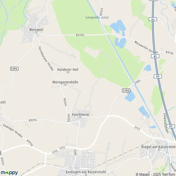 Plan Forchheim : carte de Forchheim (79362) et infos pratiques