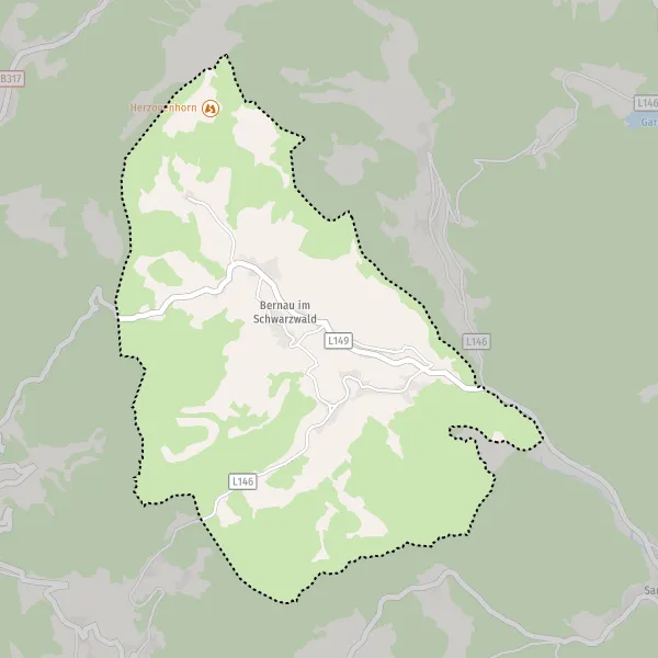 Plan Bernau im Schwarzwald : carte de Bernau im Schwarzwald (79872) et ...