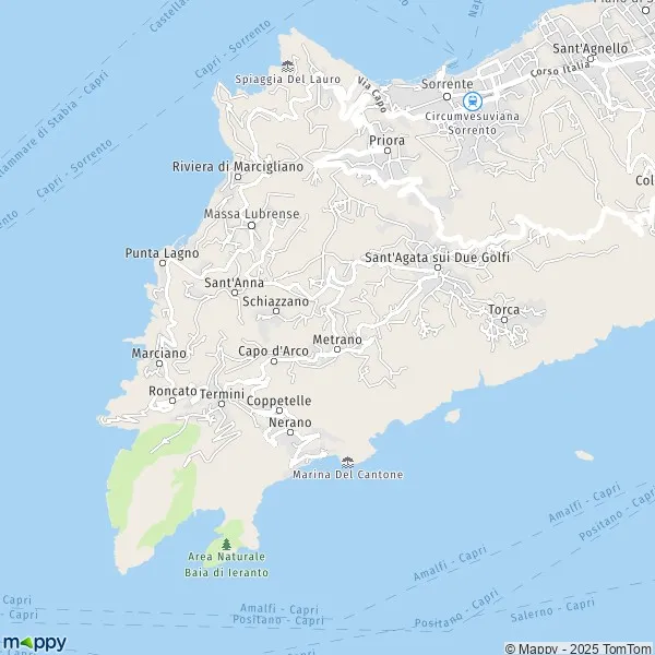 Plan Massa Lubrense : carte de Massa Lubrense (80061) et infos pratiques