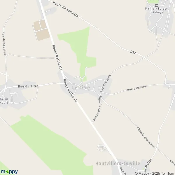 Plan Le Titre : carte de Le Titre (80132) et infos pratiques