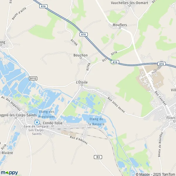 Plan L'Étoile : carte de L'Étoile (80830) et infos pratiques