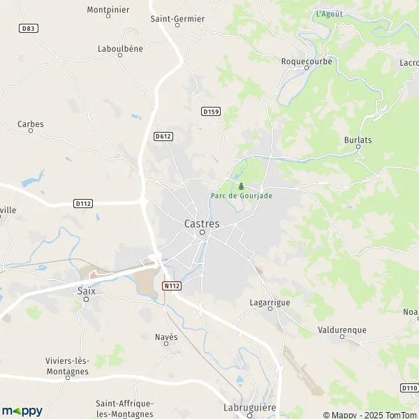 Plan Castres : carte de Castres (81100) et infos pratiques