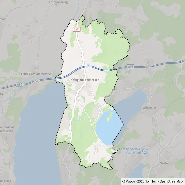 Plan Inning am Ammersee : carte de Inning am Ammersee (82266) et infos ...