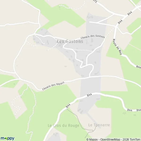 Plan Les Gastons : carte de Les Gastons, 83120 Le Plan-de-la-Tour et ...