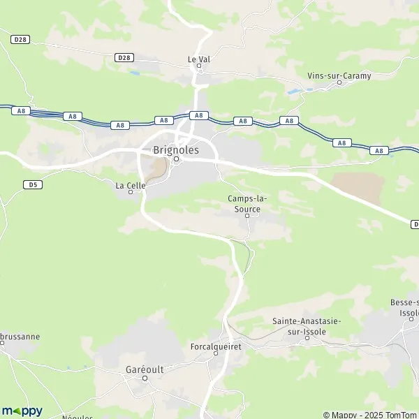 Plan Z.A.C. des Consacs : carte de Z.A.C. des Consacs, 83170 Brignoles ...