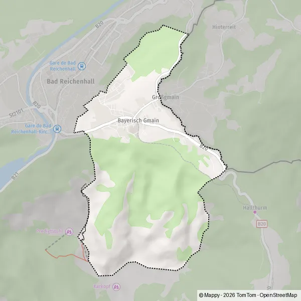 Plan Bayerisch Gmain : carte de Bayerisch Gmain (83435) et infos pratiques