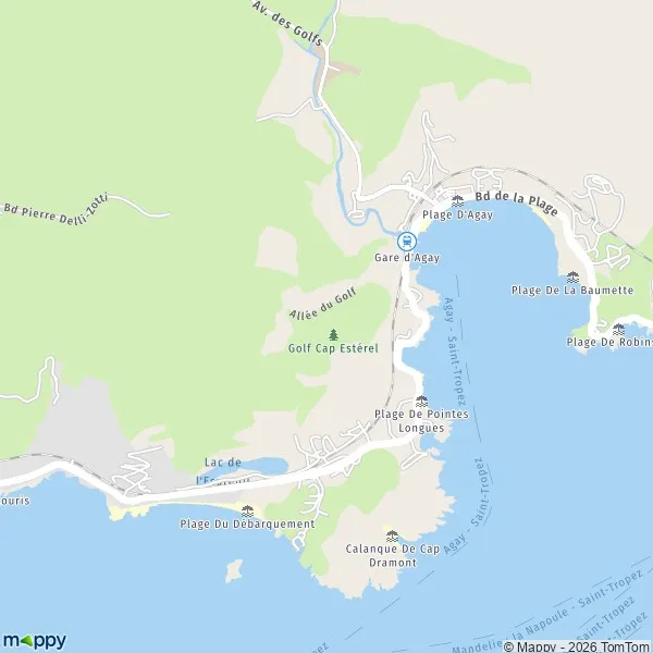 Plan Cap Estérel : carte de Cap Estérel (83530) et infos pratiques