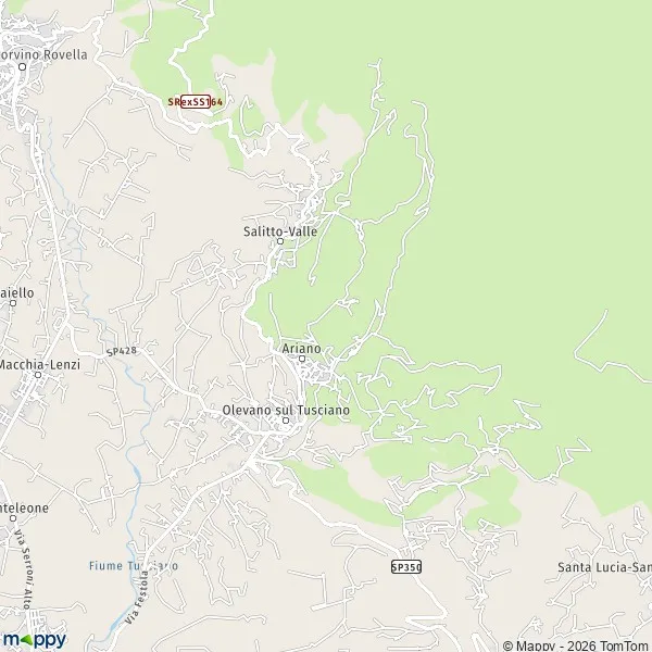 Plan Olevano sul Tusciano : carte de Olevano sul Tusciano (84062) et ...