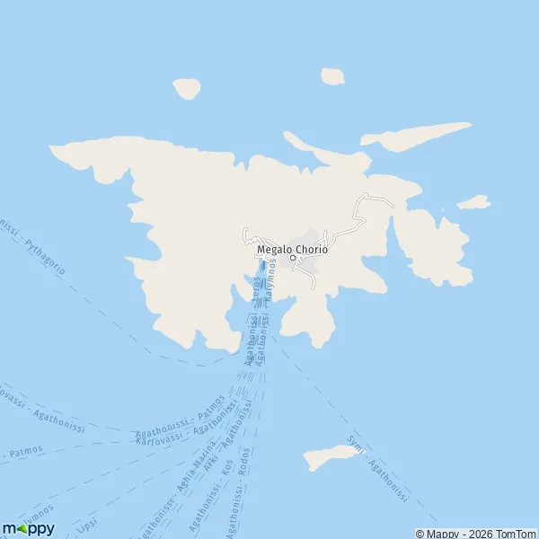 Plan Megalo Chorio : carte de Megalo Chorio (850 03) et infos pratiques