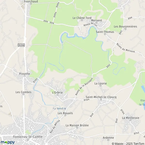 Plan L'Orbrie : carte de L'Orbrie (85200) et infos pratiques