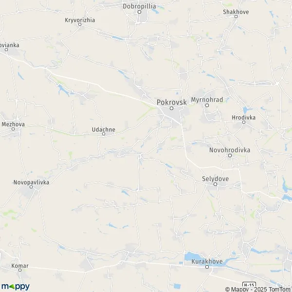 Plan Pokrovska miska hromada : carte de Pokrovska miska hromada (85200 ...