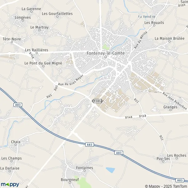 Plan Z.I. de Saint-Medard : carte de Z.I. de Saint-Medard, 85200 ...