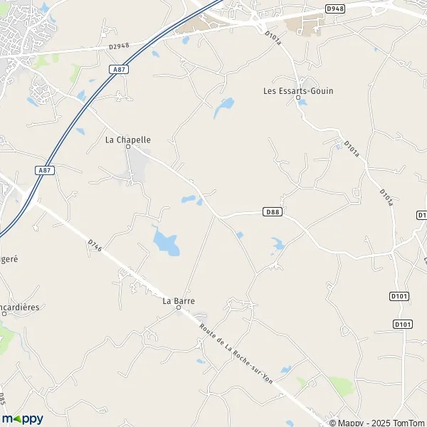 Plan Moulin de Badiole : carte de Moulin de Badiole, 85310 Rives-de-l'Yon et infos pratiques