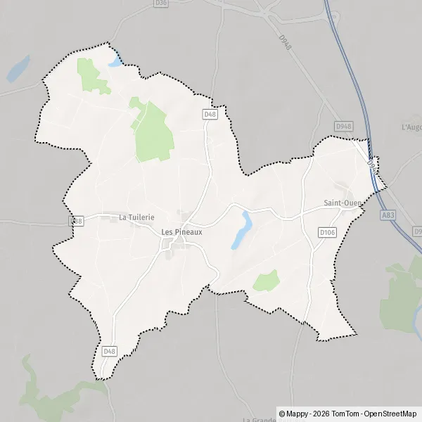 Plan Les Pineaux : carte de Les Pineaux (85320) et infos pratiques