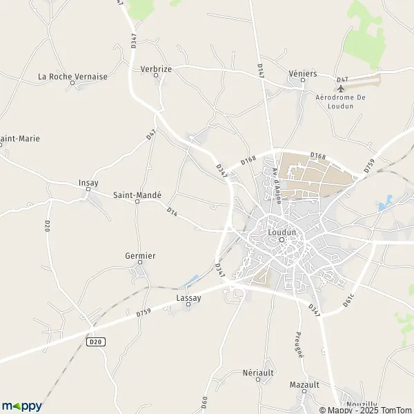 Plan La Roche Plumeau : carte de La Roche Plumeau, 86200 Loudun et ...