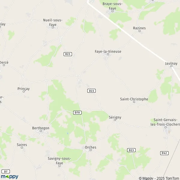 Plan Sérigny : carte de Sérigny (86230) et infos pratiques