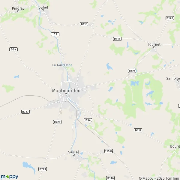 Plan Gare de Montmorillon : carte de Gare de Montmorillon, 86500 ...