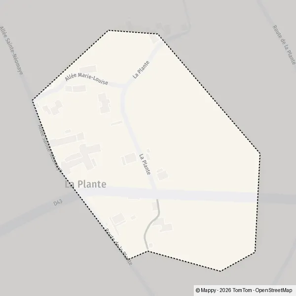 Plan La Plante : carte de La Plante, 86540 Thuré et infos pratiques