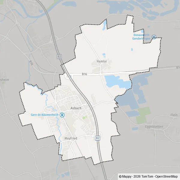 Plan Asbach-Bäumenheim : carte de Asbach-Bäumenheim (86663) et infos ...