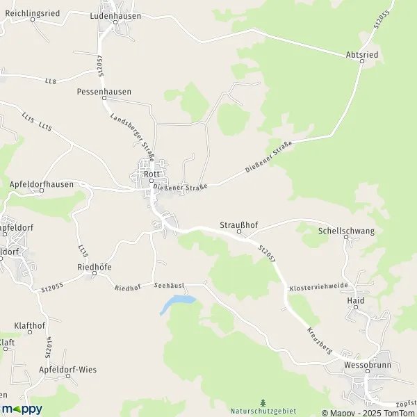 Plan Rott : carte de Rott (86935) et infos pratiques