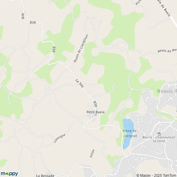 Plan Le Sus : carte de Le Sus (87130) et infos pratiques