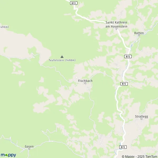 Plan Fischbach : carte de Fischbach (Quartier), 8717 Benken (Sankt ...