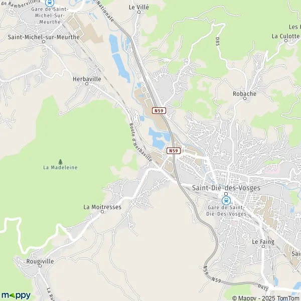 Plan P.A. Hellieule 2 : carte de P.A. Hellieule 2, 88100 Saint-Dié-des ...