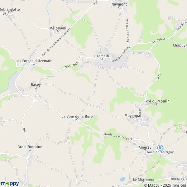 Plan Fauquemont : carte de Fauquemont, 88220 Xertigny et infos pratiques