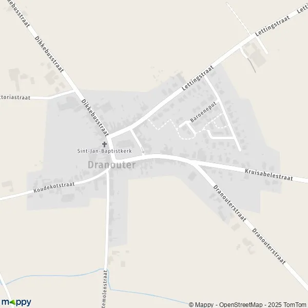 Plan Dranouter : carte de Dranouter (8951) et infos pratiques