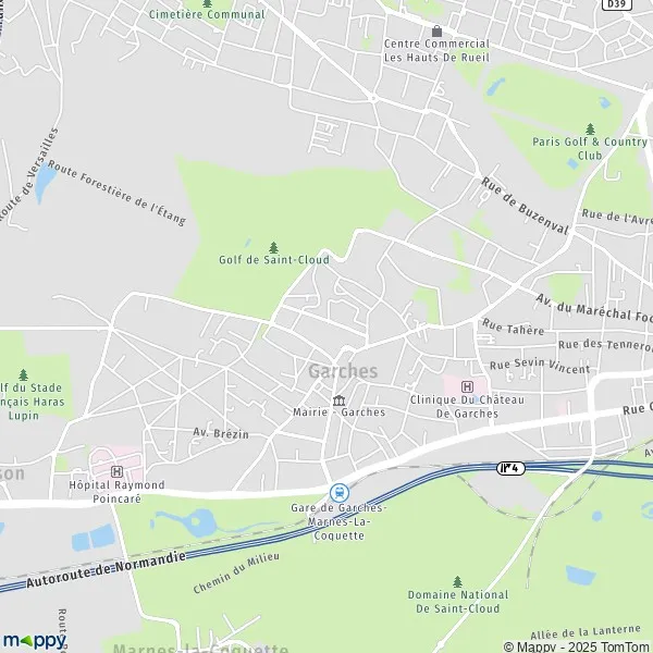 Plan Garches : carte de Garches (92380) et infos pratiques