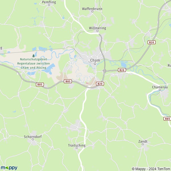 Plan Cham : carte de Cham (93413) et infos pratiques