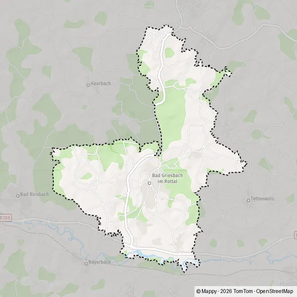 Plan Bad Griesbach im Rottal : carte de Bad Griesbach im Rottal (94086 ...