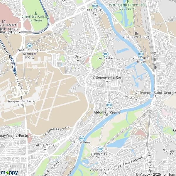 Plan Villeneuve Triage : carte de Villeneuve Triage, 94600 Choisy-le ...