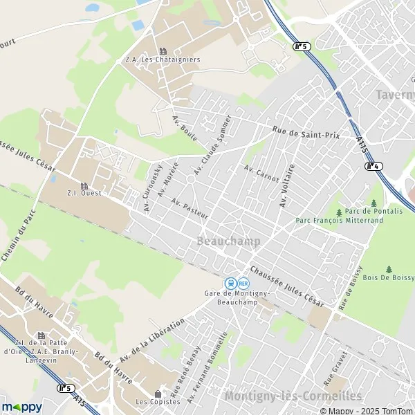 Plan Beauchamp : carte de Beauchamp (95250) et infos pratiques