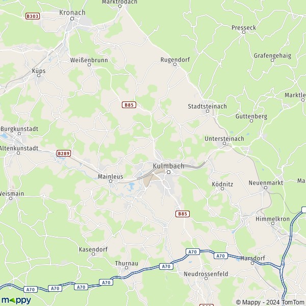 Plan Kulmbach : carte de Kulmbach (95326) et infos pratiques